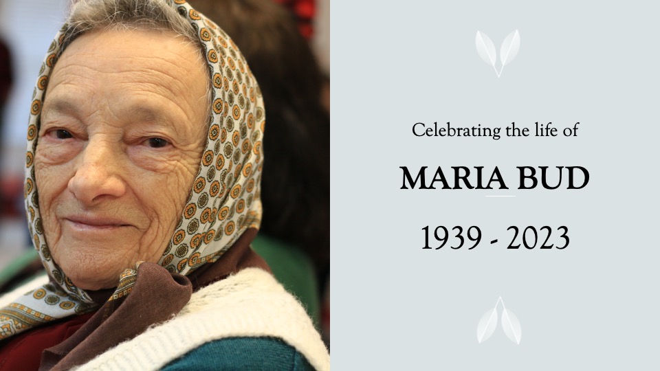 Maria Bud Funeral Announcement | Bethany Romanian Church San Antonio